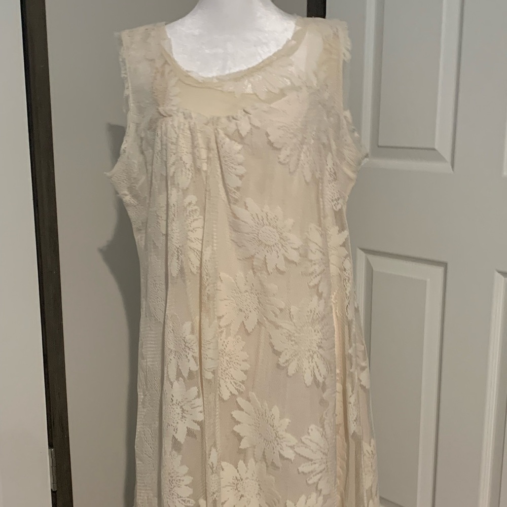 Beautiful Lacey Dress With Daisy Patterns . - Gem
